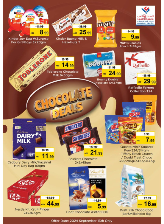 Chocolate Deals from Last Chance until 13th September - Last Chance UAE ...
