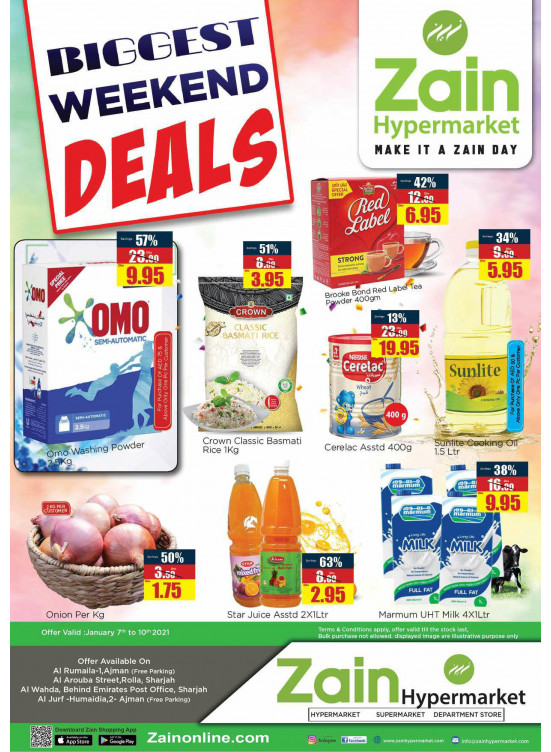 Biggest Weekend Deals from Zain Hypermarket until 10th January - Zain ...