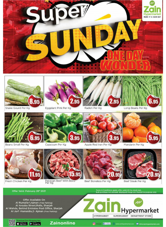 Super Sunday Deals from Zain Hypermarket until 28th February - Zain ...