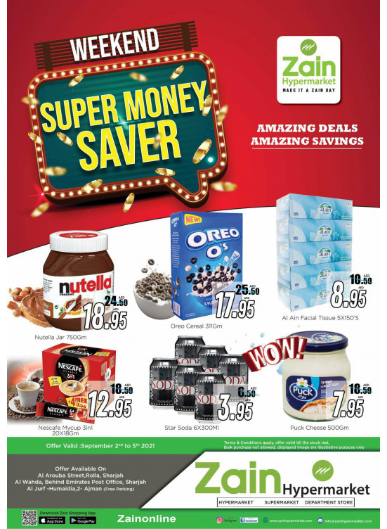 Weekend Money Saver from Zain Hypermarket until 6th September - Zain ...