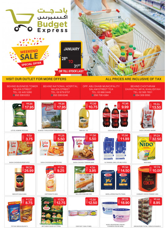 Weekend Sale from Budget Express until 31st January - Budget Express ...