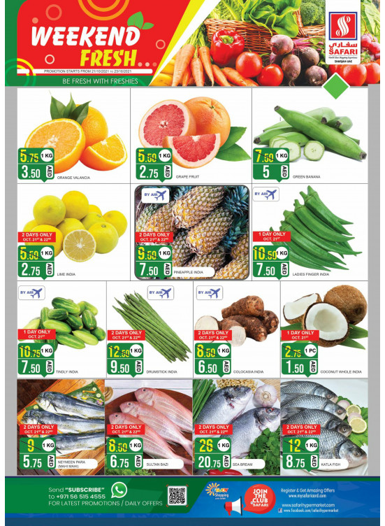 Weekend Fresh Offers from Safari Hypermarket until 23rd October ...