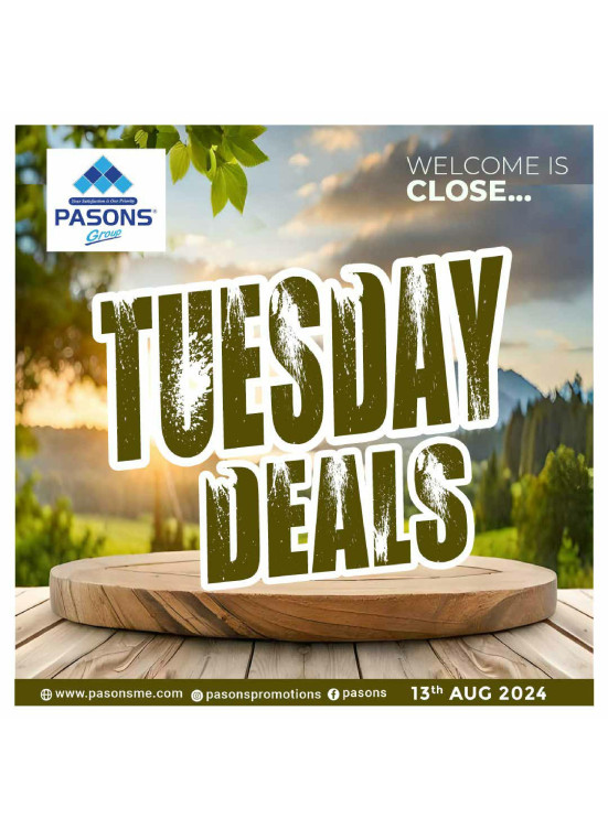 Tuesday Deals from Pasons until 13th August - Pasons UAE Offers ...