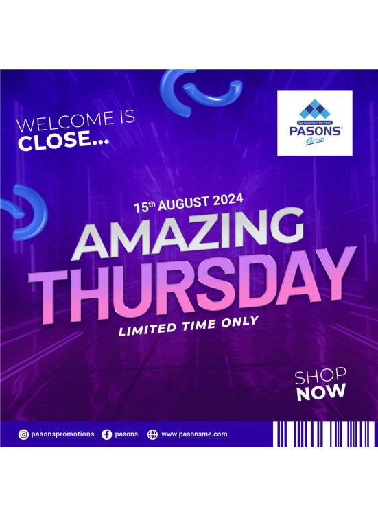 Amazing Thursday Deals from Pasons until 15th August - Pasons UAE ...