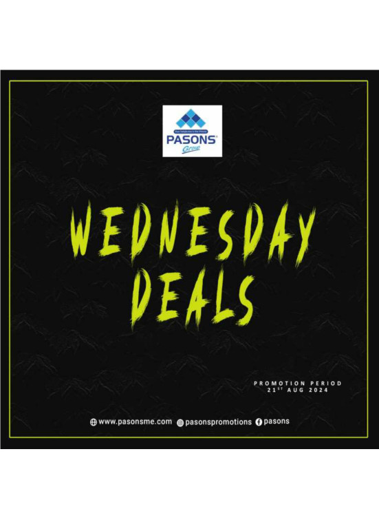 Wednesday Deals from Pasons until 21st August - Pasons UAE Offers ...