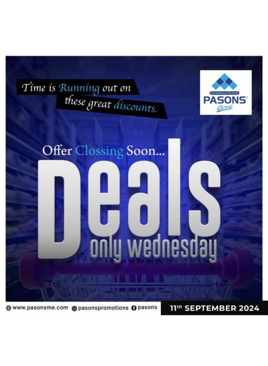 Deals Only Wednesday from Pasons until 11th September - Pasons UAE ...