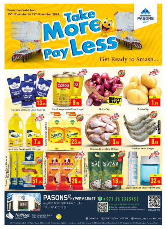 Take More & Pay Less - Al Quoz from Pasons until 17th November - Pasons ...
