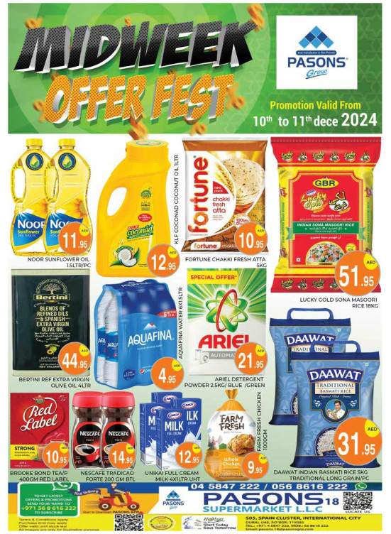 Midweek Offer Fest - Pasons 18 Supermarket from Pasons until 11th ...