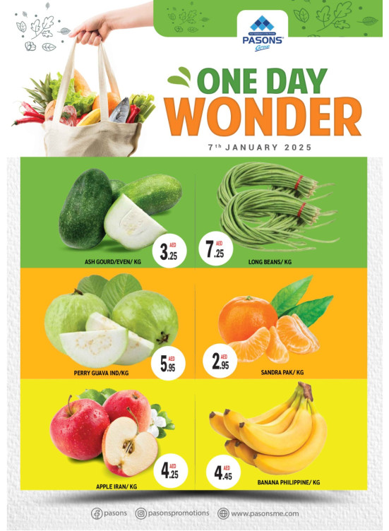 One Day Wonder from Pasons until 7th January - Pasons UAE Offers ...