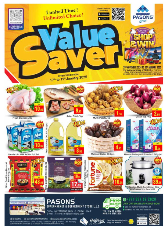 Value Saver - Dip 2 from Pasons until 19th January - Pasons UAE Offers ...