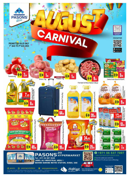 August Carnival - Pasons 20 Supermarket from Pasons until 3rd August ...