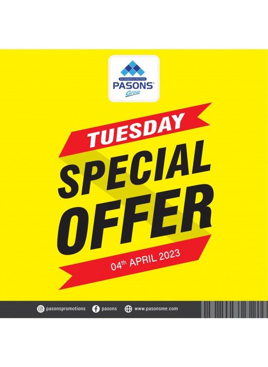 Tuesday Offers from Pasons until 4th April - Pasons UAE Offers & Promotions
