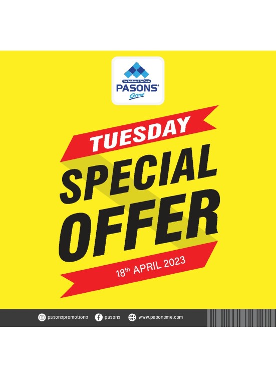 Tuesday Deals from Pasons until 18th April - Pasons UAE Offers & Promotions