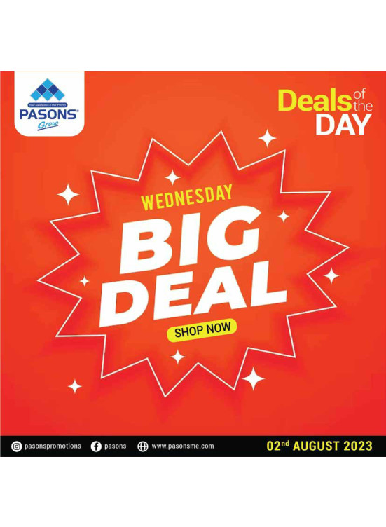 Wednesday Deals from Pasons until 2nd August - Pasons UAE Offers ...