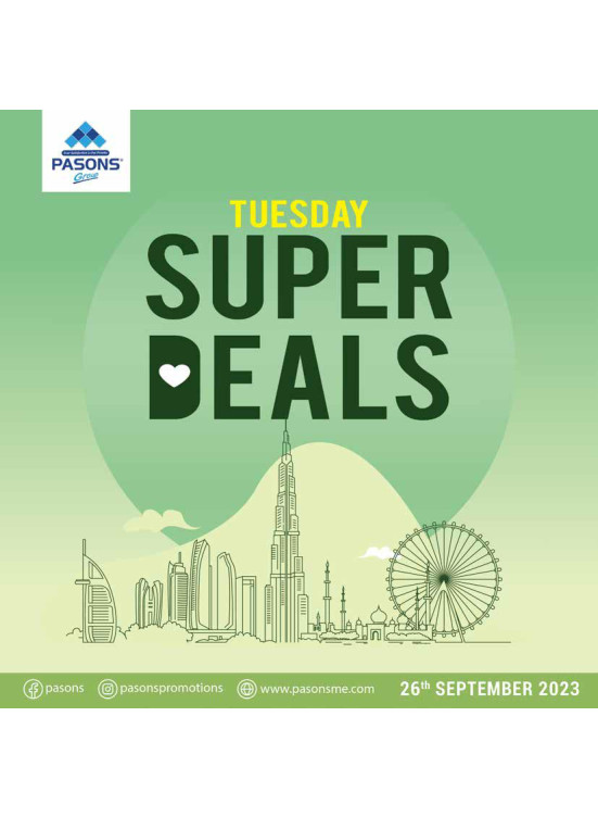 Tuesday Super Deals from Pasons until 26th September - Pasons UAE ...