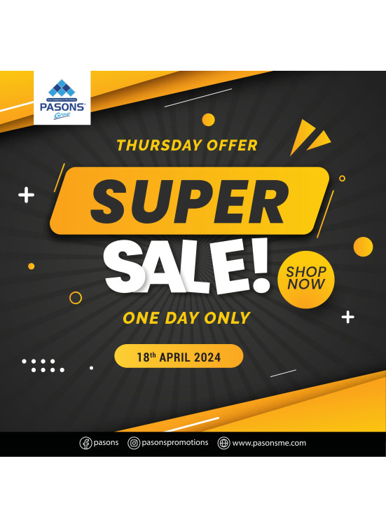 Thursday Offer from Pasons until 18th April - Pasons UAE Offers ...