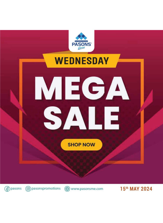 Wednesday Deals from Pasons until 15th May - Pasons UAE Offers & Promotions