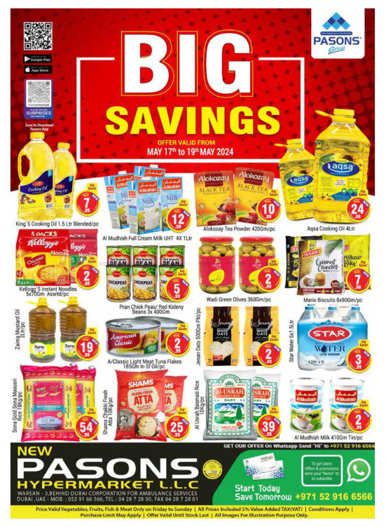 Weekend Deals - Warsan from Pasons until 19th May - Pasons UAE Offers ...