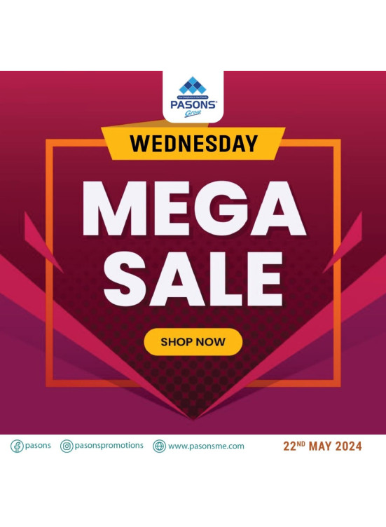 Wednesday Deals from Pasons until 22nd May - Pasons UAE Offers & Promotions