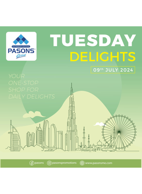 Tuesday Deals from Pasons until 9th July - Pasons UAE Offers & Promotions