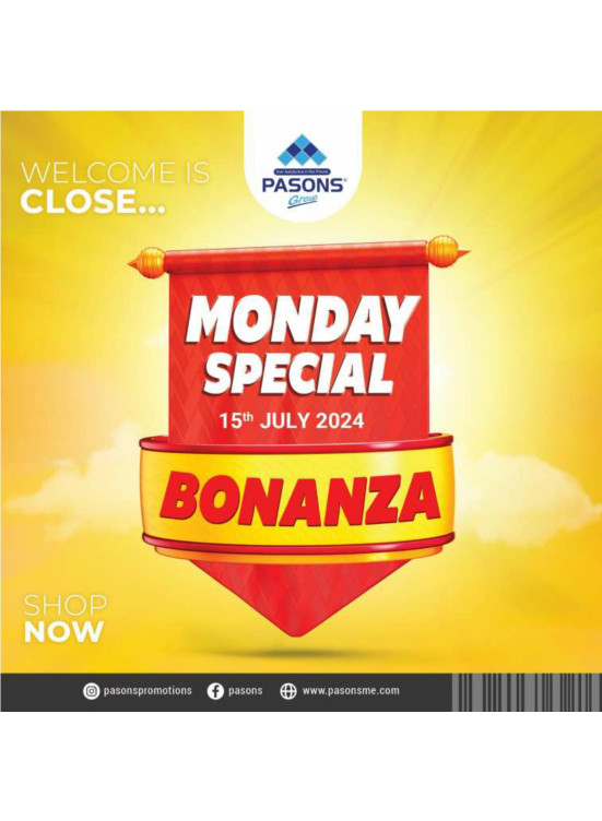 Monday Deals from Pasons until 15th July - Pasons UAE Offers & Promotions