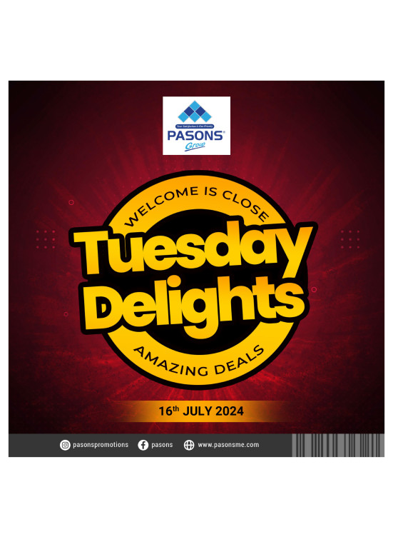Tuesday Deals from Pasons until 16th July - Pasons UAE Offers & Promotions
