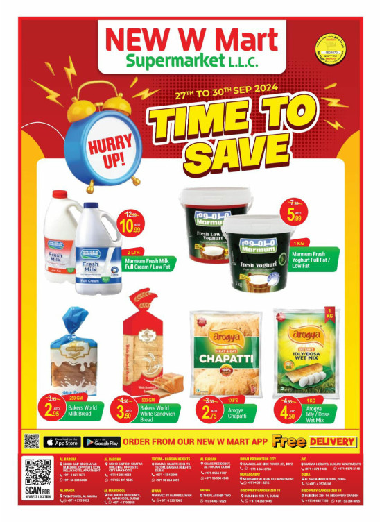 Time To Save from New W Mart until 30th September - New W Mart UAE ...