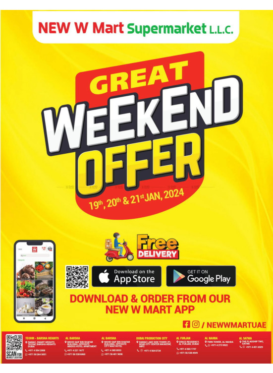 Weekend Offers from New W Mart until 21st January - New W Mart UAE ...