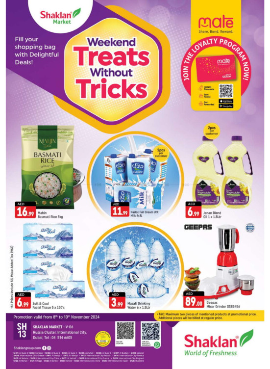 Weekend Treats Without Tricks - V-06, Russia Cluster International City from Shaklan until 10th ...