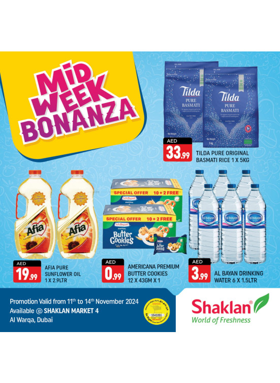 Midweek Bonanza - Shaklan Market 4, Al Warqa 1 from Shaklan until 14th ...