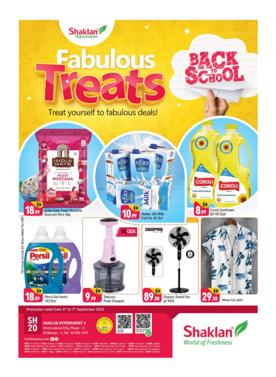 Fabulous Treats - Al Warsan from Shaklan until 7th September - Shaklan ...