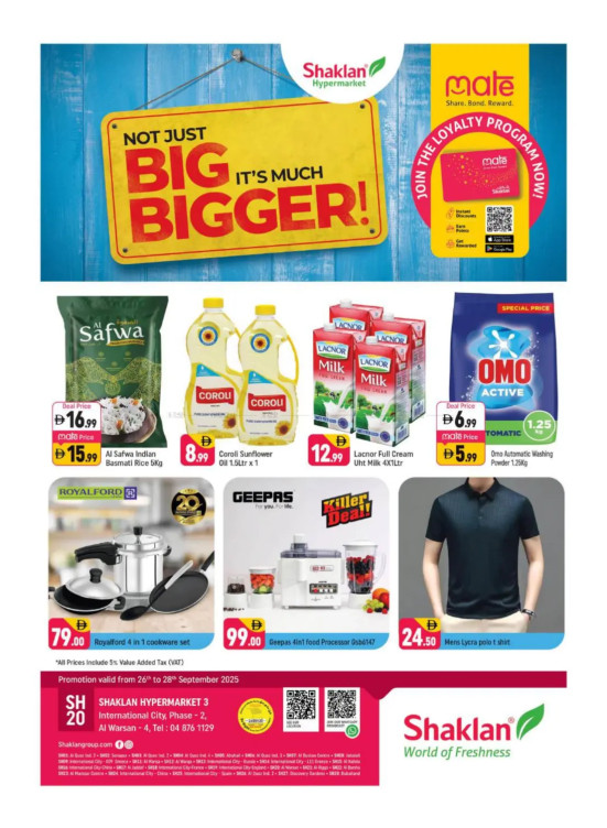 Big Deals - Al Warsan from Shaklan until 28th September - Shaklan UAE ...