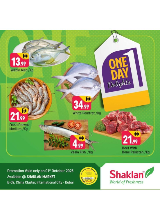 One Day Delights - B02 China Cluster, Dubai from Shaklan until 1st October - Shaklan UAE Offers ...
