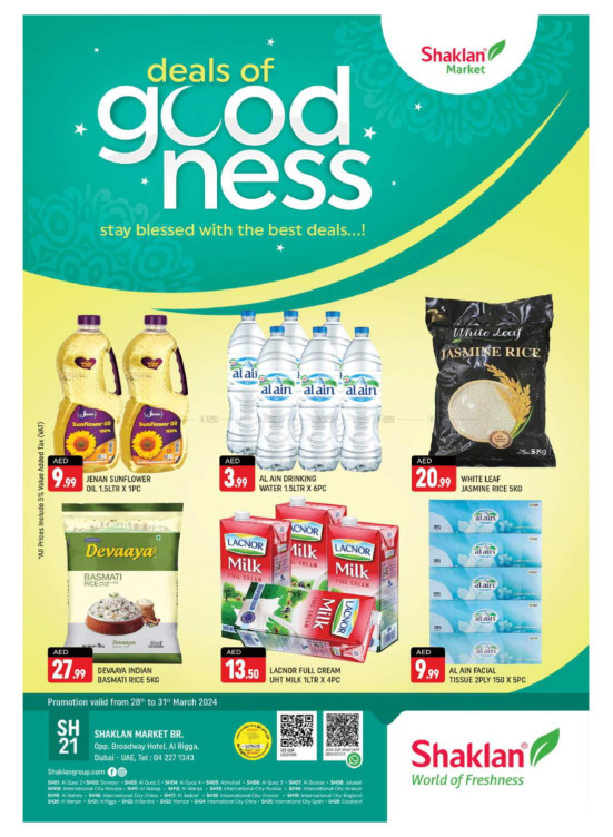 Weekend Deals - Al Rigga, Dubai from Shaklan until 31st March - Shaklan ...