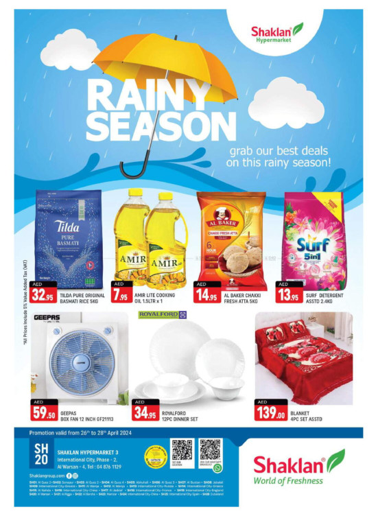 Weekend Deals - Al Warsan from Shaklan until 28th April - Shaklan UAE ...