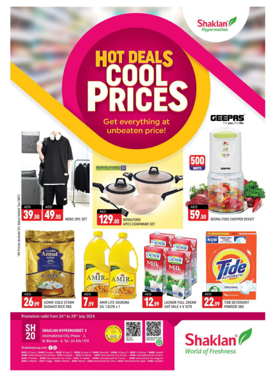 Weekend Deals - Al Warsan from Shaklan until 28th July - Shaklan UAE ...