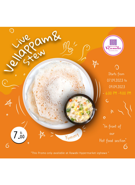 Wow Offer on Live Vellappam - Rawabi Hypermarket, Izghawa from Rawabi ...