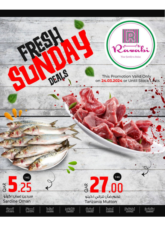 Fresh Sunday Offer from Rawabi Market until 24th March - Rawabi Market ...