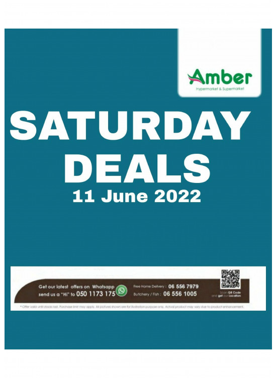 Saturday Deals from Amber until 11th June - Amber UAE Offers & Promotions