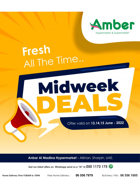 Midweek Deals from Amber until 15th June - Amber UAE Offers & Promotions