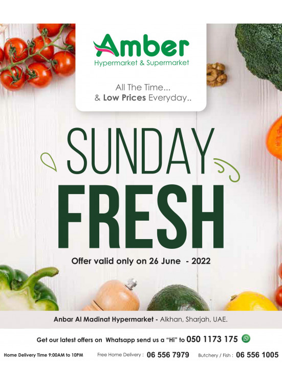 Sunday Deals from Amber until 26th June - Amber UAE Offers & Promotions