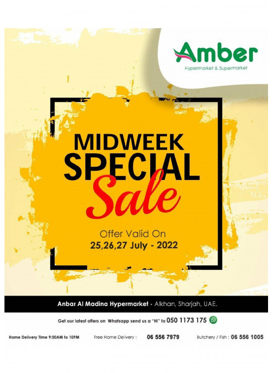 Midweek Sale from Amber until 27th July - Amber UAE Offers & Promotions