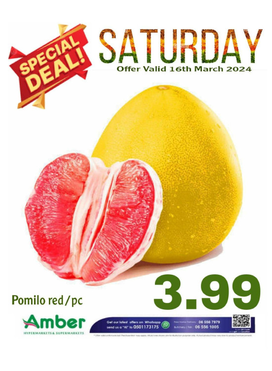 Saturday Deals from Amber until 16th March - Amber UAE Offers & Promotions