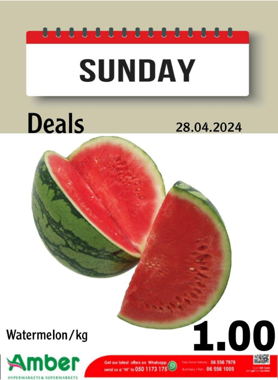 Sunday Deals from Amber until 28th April - Amber UAE Offers & Promotions
