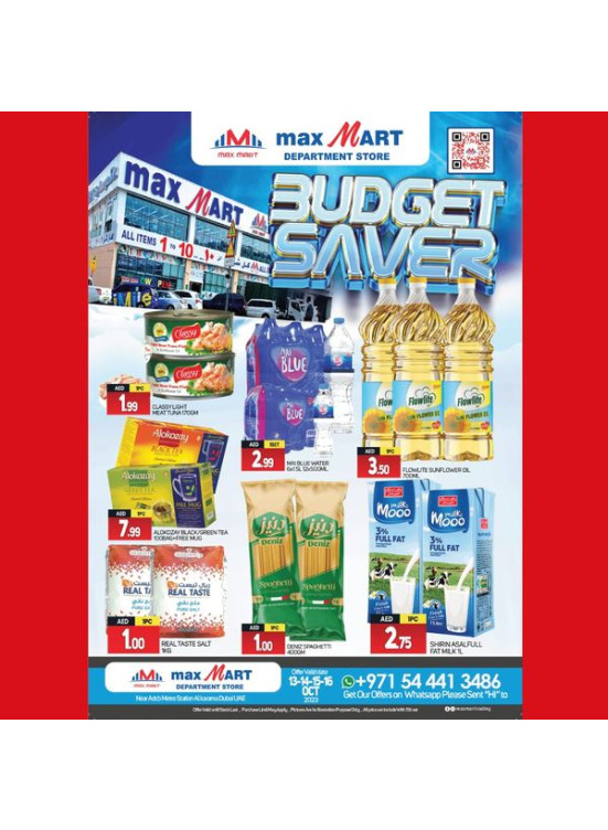 Budget Saver - Al Karama, Dubai from Max Mart until 16th October - Max ...