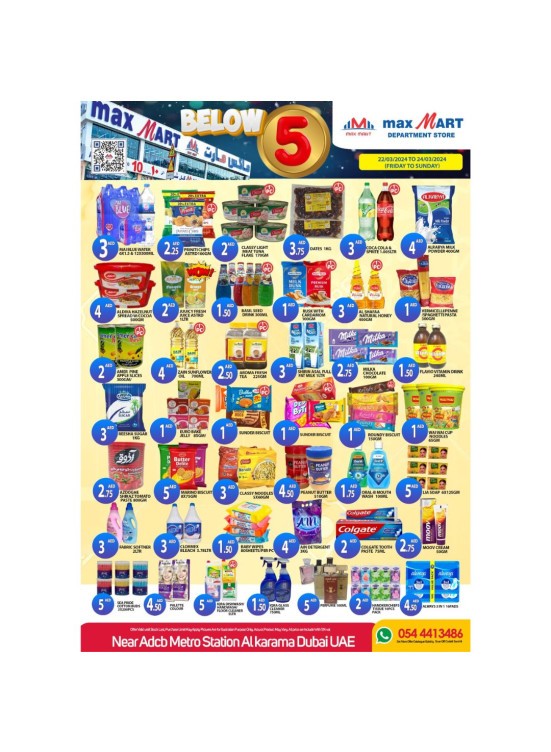 Below 5 AED Deals - Al Karama, Dubai from Max Mart until 24th March ...