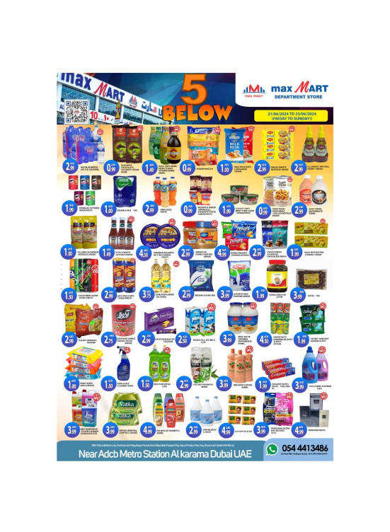 Below 5 AED Deals - Al Karama, Dubai from Max Mart until 23rd June - Max Mart UAE Offers ...