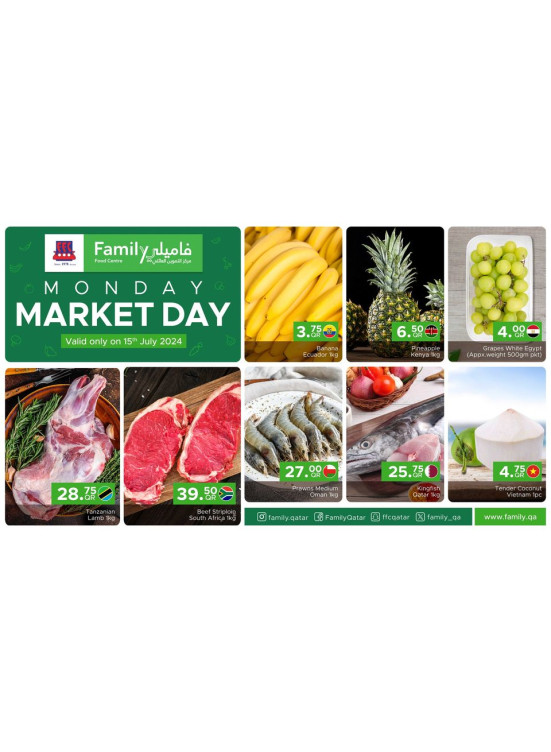 Monday Market Day from Family Food Centre until 15th July - Family Food ...