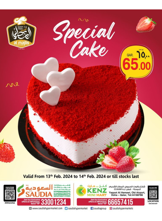 Special Cake from SAUDIA Group until 14th February - SAUDIA Group Qatar ...