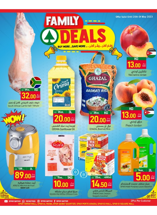 Family Deals from SPAR until 20th May - SPAR Qatar Offers & Promotions